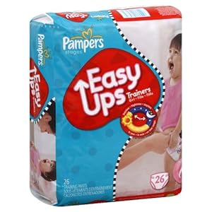 Pampers Easy Ups Diapers, Girls, Size 4, 26-Count (Pack of 4): Amazon ...