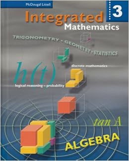 Integrated Mathematics: Student Edition Book 3 2002: MCDOUGAL LITTEL ...
