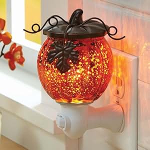 Amazon.com - Glass Pumpkin Fall Autumn Outlet Style Plug-in Fragrance ...