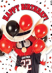 Amazon.com : Texas Tech Red Raiders Birthday Greeting Cards (Set of 3 ...