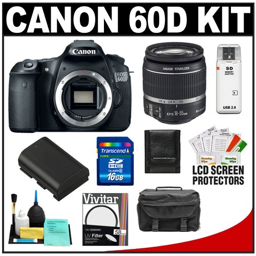 Black Friday Canon EOS 60D Digital SLR Camera Body with 18-55mm IS Lens ...