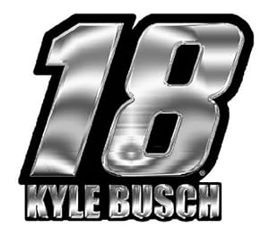 Amazon.com : Kyle Busch #18 M&M's NEW Chrome Emblem Decal Nascar Racing ...