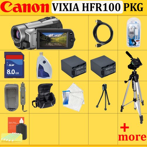 Canon Vixia Hf R100 Flash Memory Camcorder W/20x Optical Zoom + Huge ...