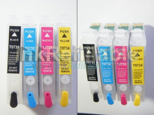 Buy Refillable cartridges T0731~4 73N 73 ink Epson Stylus NX220 T20 T21 ...