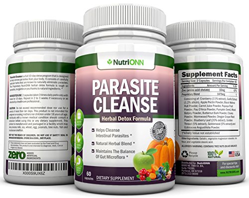 NATURAL PARASITE CLEANSE FOR HUMANS - All Natural Herbal Detox Formula ...