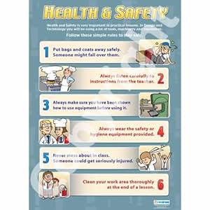 Health & Safety |Design and Technology Educational Wall Chart/Poster in ...