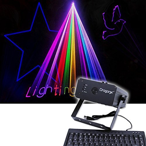 Buy DragonX RGB Text Laser Projector With Keyboard RGB Laser for Stage ...