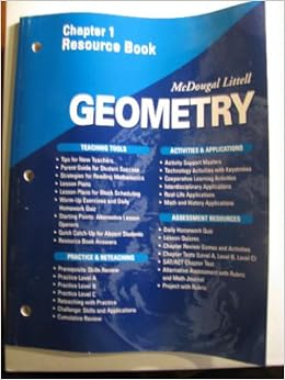 McDougal Littell - Geometry - Chapter 1 Resource Book: MCDOUGAL LITTEL ...