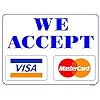 Amazon.com : We Accept VISA MasterCard 18x24 Sign .060" Plastic : Other ...