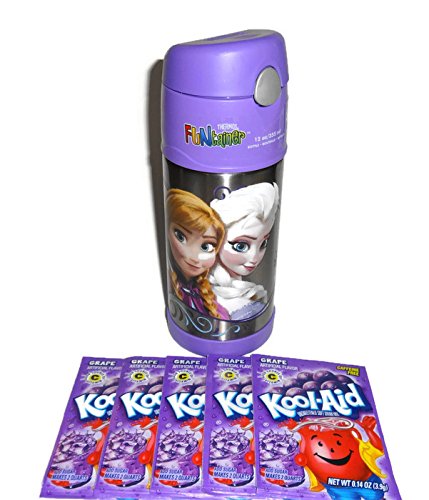 Thermos Disney Frozen 12 oz Funtainer and 5 Packs of Grape Kool-Aid ...