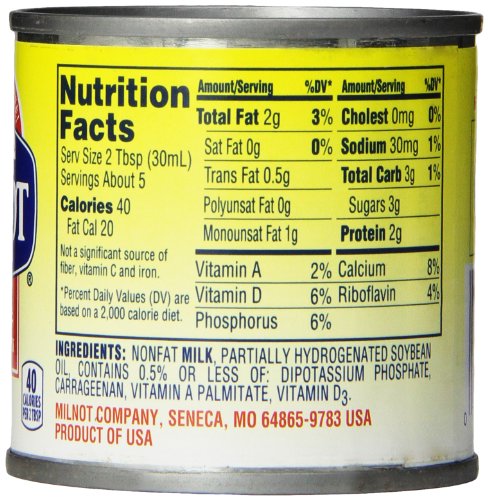 Milnot Original Evaporated Filled Milk, 5 Ounce (Pack of 24) Food ...