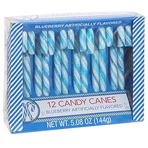 Amazon.com : Blueberry Candy Canes - 12 Count : Grocery & Gourmet Food