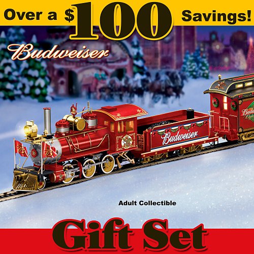 Budweiser Holiday Express Train Gift Set by The Bradford Exchange ...