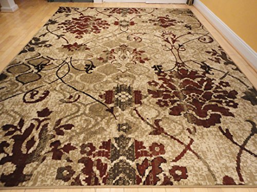 Modern Burgundy Rug For Living Room Red Cream Beige Area Rugs Hallway ...