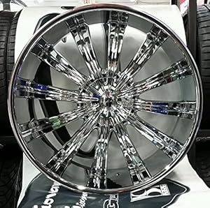 Amazon.com: 26" INCH PW38 CHROME WHEELS RIMS & TIRES LEXANI ASANTI ...