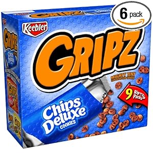 Amazon.com: Gripz Chips Deluxe Chocolate Chip Cookies, 8.1-Count ...