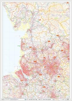 North West England Sectors (Postcode Sector Map): Amazon.co.uk ...