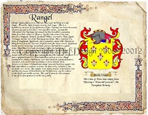 Amazon.com: Rangel Coat of Arms/ Family Crest on Fine Paper and Family ...