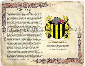 Amazon.com: Shirley Coat of Arms/ Family Crest on Fine Paper and Family ...