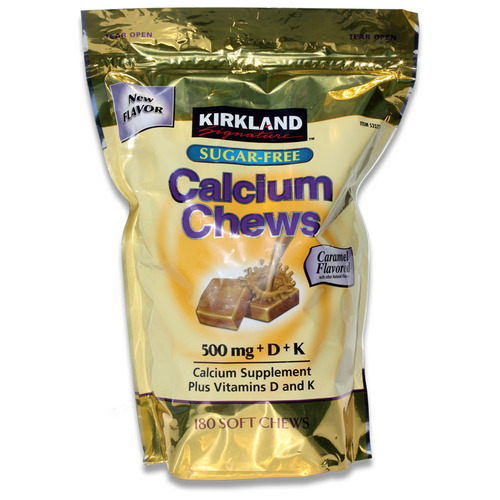 Cheapest Price! Kirkland Signature Sugar Free Calcium Chews, Caramel ...