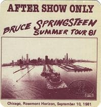 Bruce Springsteen 1981 Backstage Pass Chicago Rosemont 9/10 ...