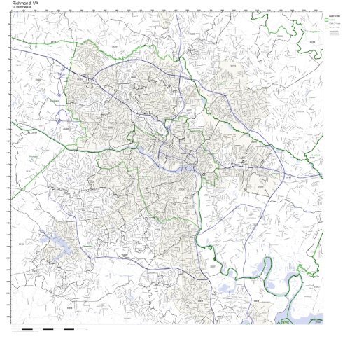 Buy Richmond, VA ZIP Code Laminated Online at desertcartINDIA