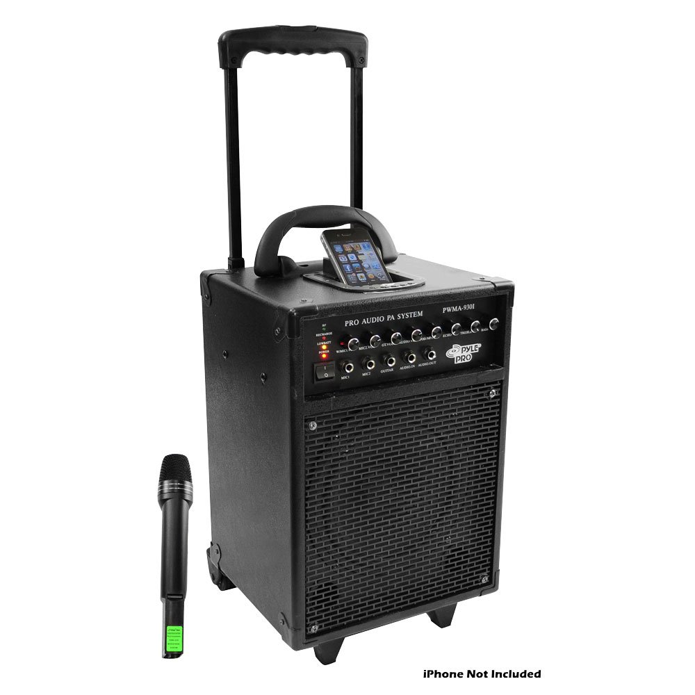 Portable Wireless PA Speaker Sound System 600 W Amplifier Mixer w iPod ...