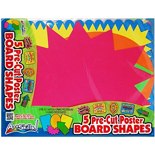 ArtSkills Small Pre Cut Poster Board Shapes, 11" x 14", 5 Pieces (PA ...