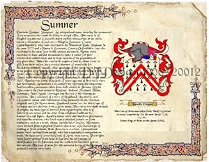Amazon.com: Sumner Coat of Arms/ Family Crest on Fine Paper and Family ...