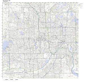 Amazon.com - Minneapolis, MN ZIP Code Map Laminated - Prints