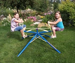 Twirl Go Round Kids 2 Seater - Merry Go Round Teeter Totter - Blue and ...