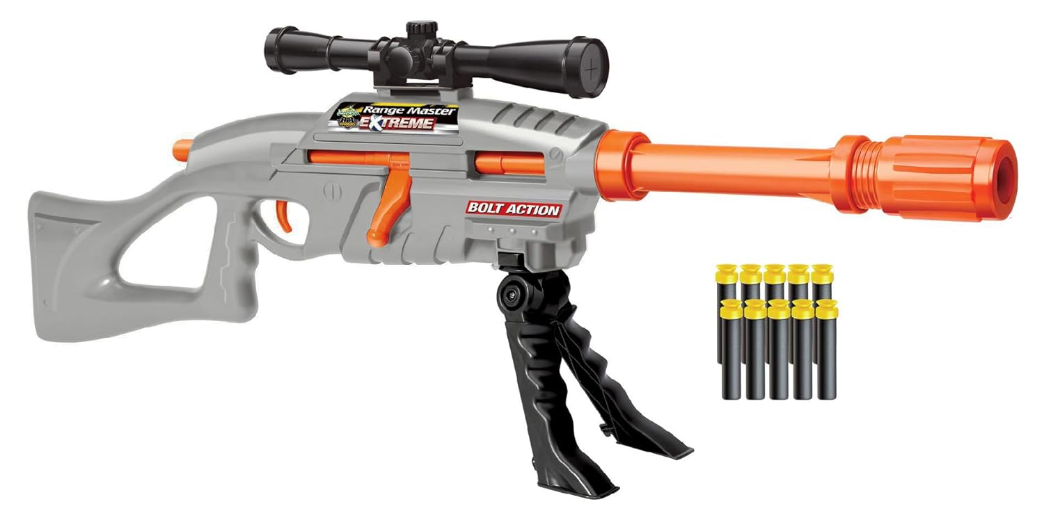 Buzz Bee Toys Air Warriors Extreme Range Master Dart Blaster Rifle ...