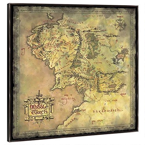 Buy Warner Bros. The Lord of the Rings Middle-earth Canvas in Black ...