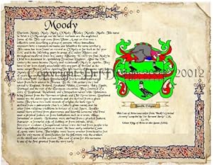 Amazon.com: Moody Coat of Arms/ Family Crest on Fine Paper and Family ...