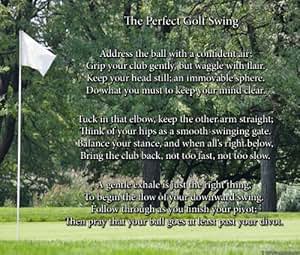 Amazon.com: The Perfect Golf Swing - Poem Print (8x10) - Great Golf ...