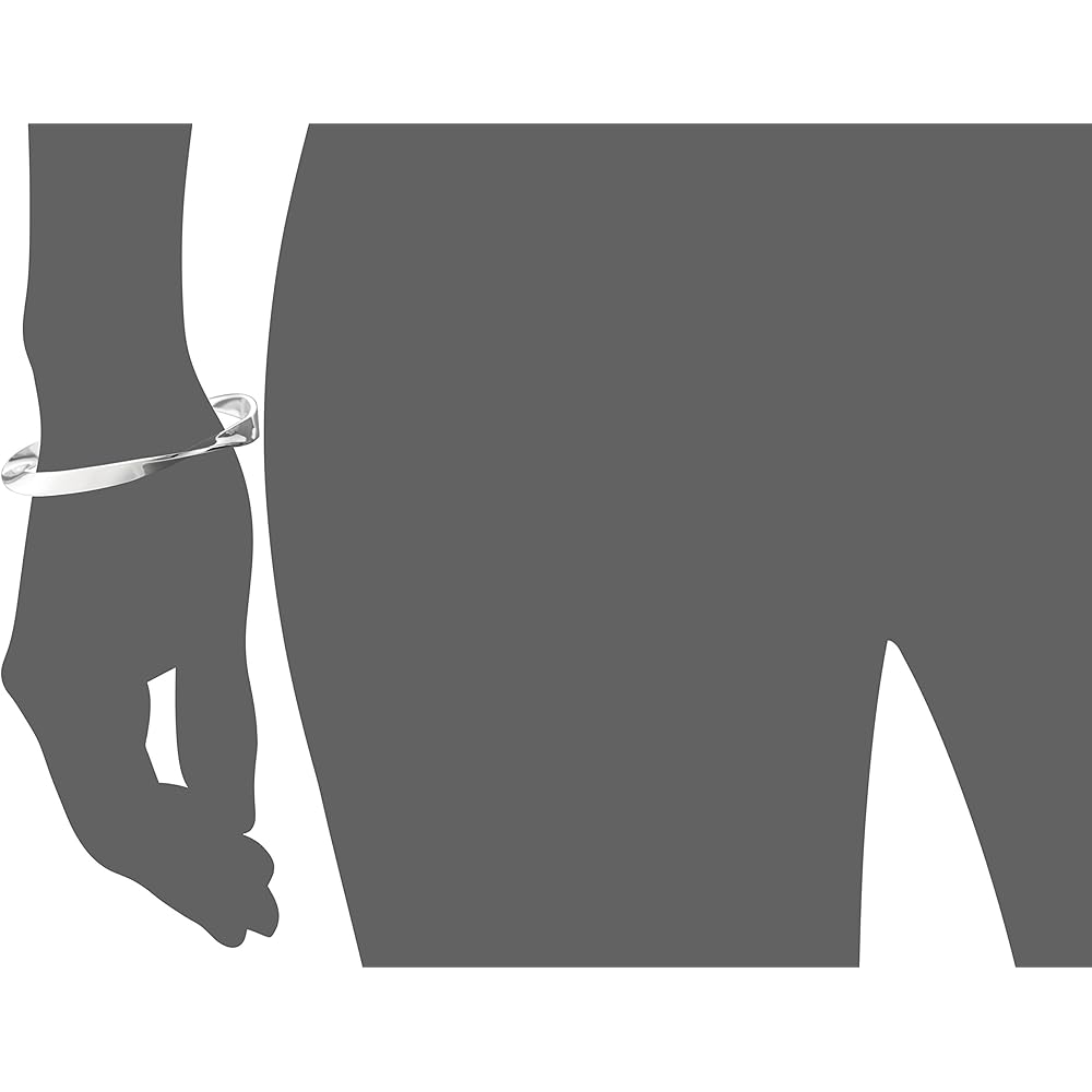 ELLE Jewelry 8-inch Twisted Sterling Silver Bangle Bracelet | JewelryOwn