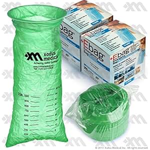 Amazon.com: Green Biodegradable Emesis Bag 40 Oz. (1000ml) 24 Per Case ...