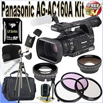 Panasonic AG-AC160A AVCCAM HD Handheld Camcorder 64GB Package ...