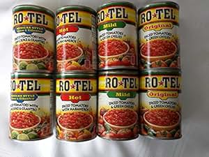 Amazon.com : Rotel Ro Tel Diced Tomatoes 10 oz Cans Variety Bundle ...