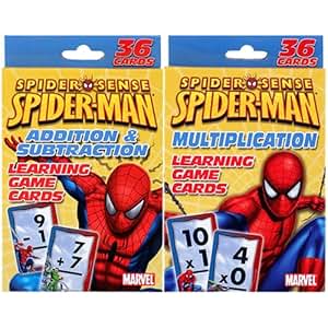 Amazon.com: Spider-Man Learning Game Cards [Addition, Subtraction and ...