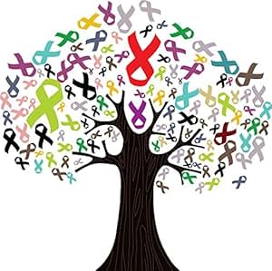Amazon.com: Cancer Ribbon Tree -Wall Decal-wall Art- Wall Decals-wall ...