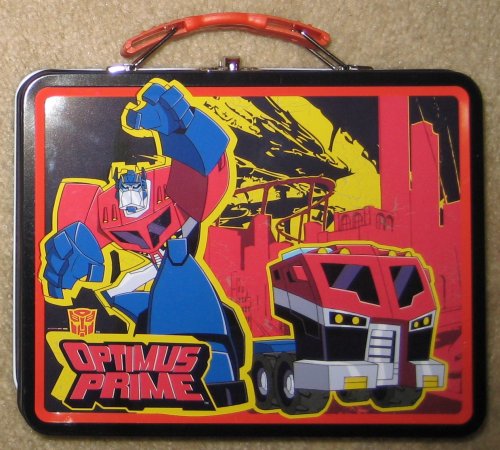 Transformers Optimus Prime Tin Metal Lunch Box Lunchbox