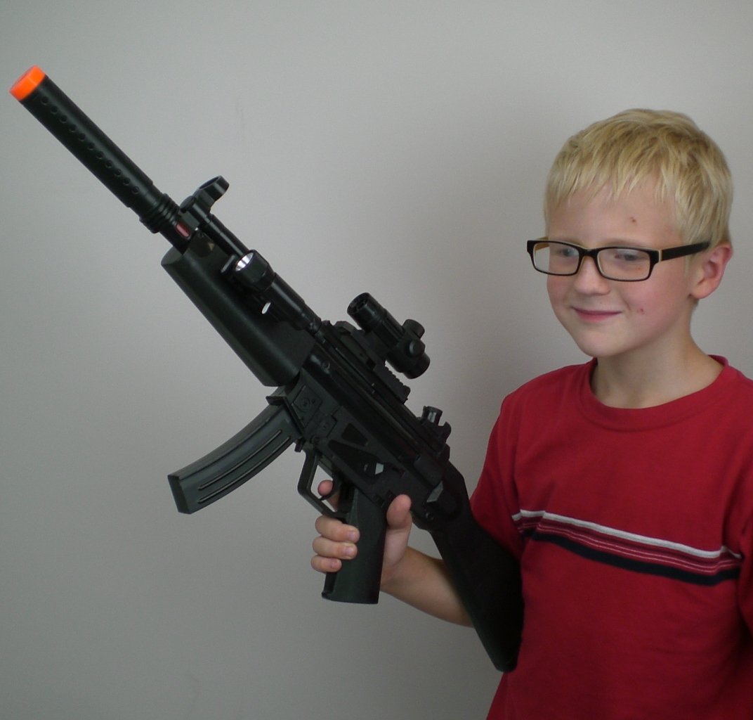 9m MP5 K PDW Kurz with Silencer, Tactical Light and Scope Toy Machine ...