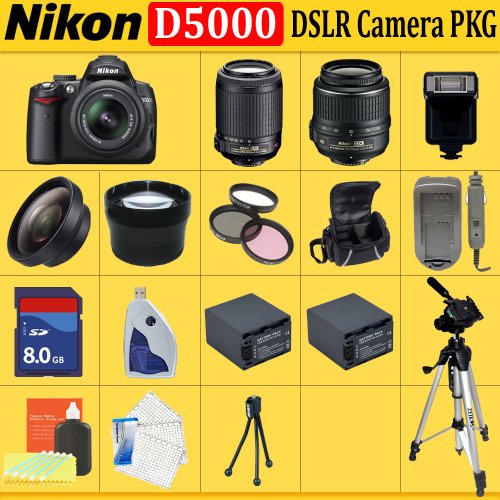 Nikon D5000 12.3 Mp Dx Digital SLR Camera with 2.7-inch Vari-angle LCD ...