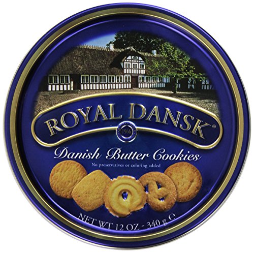 Royal Dansk Danish Butter Cookies, 12 Ounce Tins (Pack of 4) Food ...