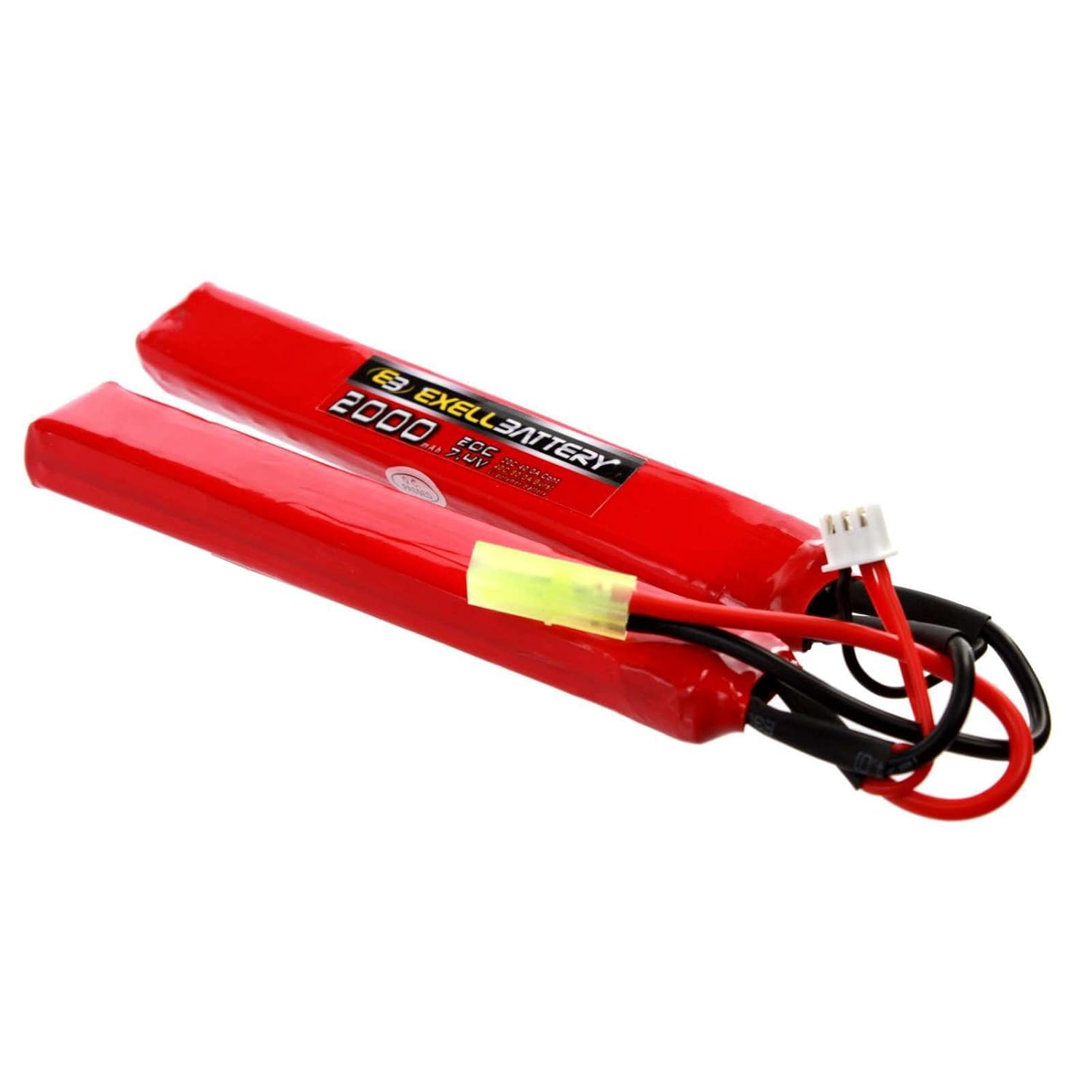 Купить Exell Battery 7.4V 2000mAh LiPO Airsoft Butterfly / Nunchuck ...