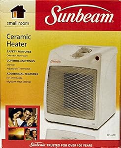 Amazon.com: Sunbeam Ceramic Heater for Small Room: Home & Kitchen