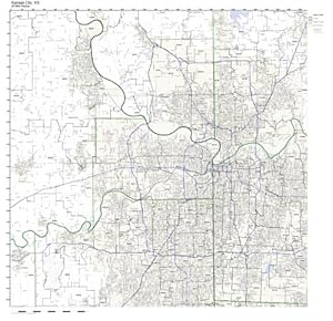 Amazon.com: Kansas City, KS ZIP Code Map Laminated: Prints: Posters ...