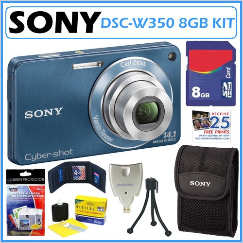 Black Friday Sony DSC-W350 14.1MP Digital Camera with 4x Wide Angle ...