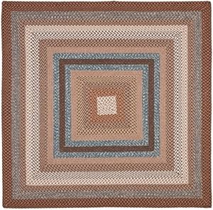 Area Rug 8x8 Square Braided Brown - Multi Color Color - Safavieh ...